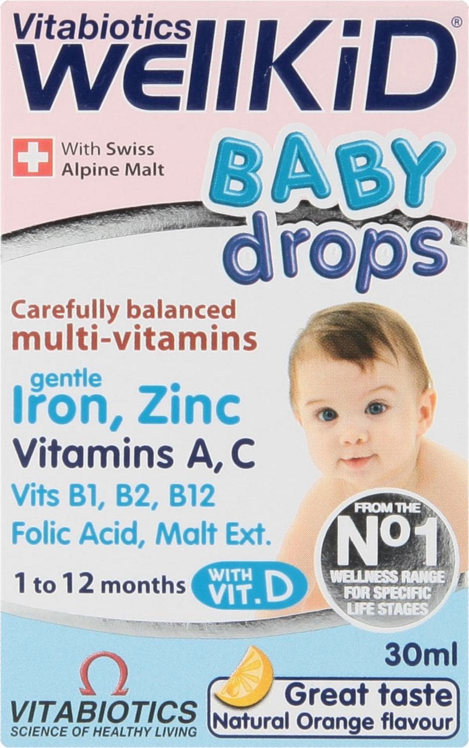 WellKid WellKid Baby Drops Contains sugar in 30ml from Vitabiotics