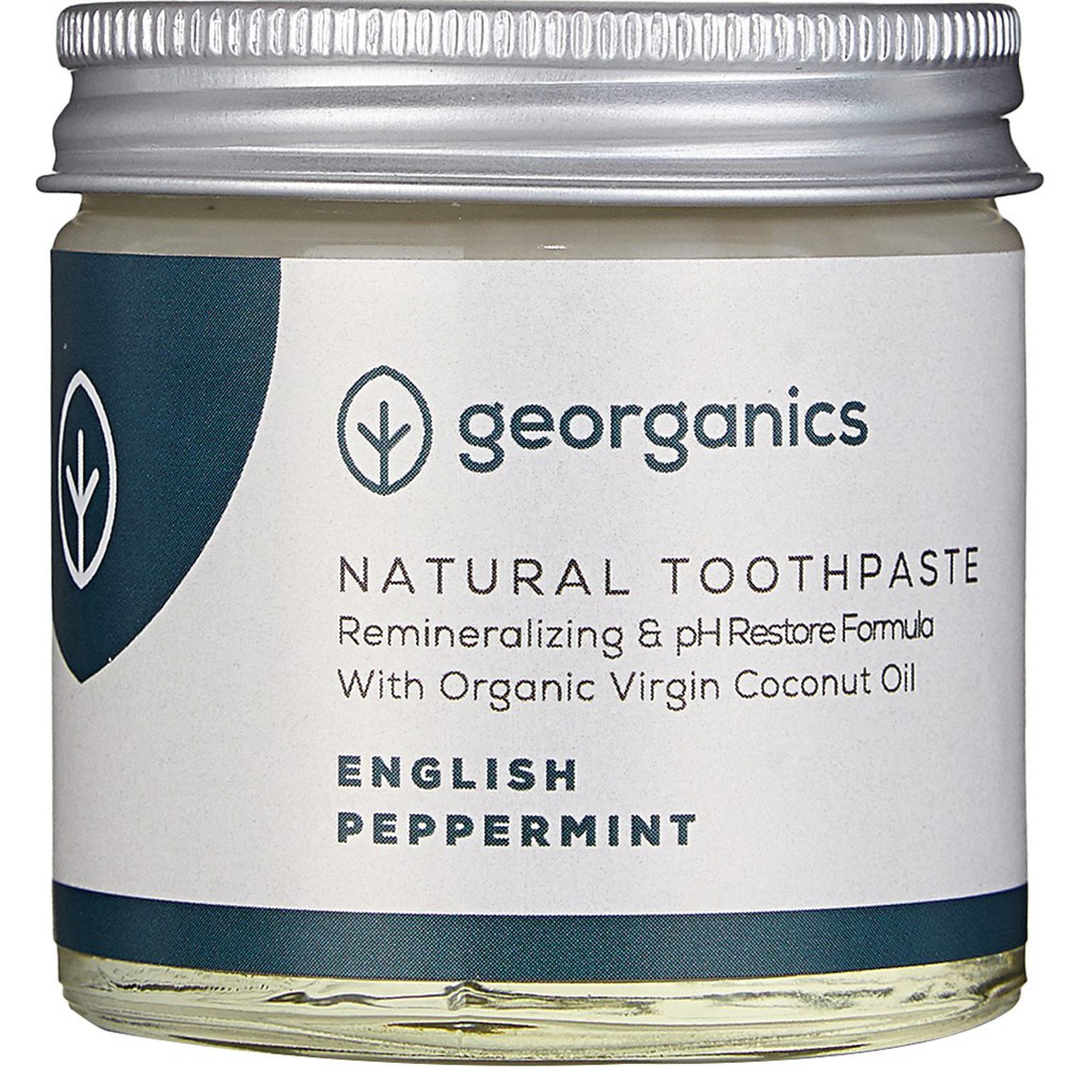 Organic English Peppermint Natural Toothpaste in 60ml from Georganics