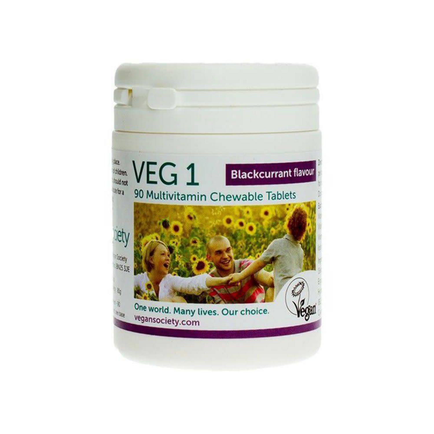 Veg 1 Blackcurrant Flavour Multi Vitamins Vegan In 90tabs From Vegan