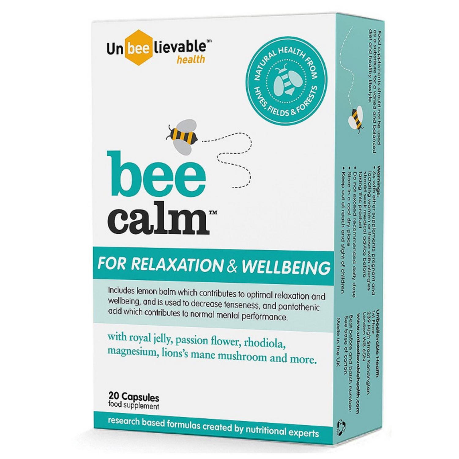 Relaxation Wellbeing Supplement in 20capsules from UnBEElievable Health
