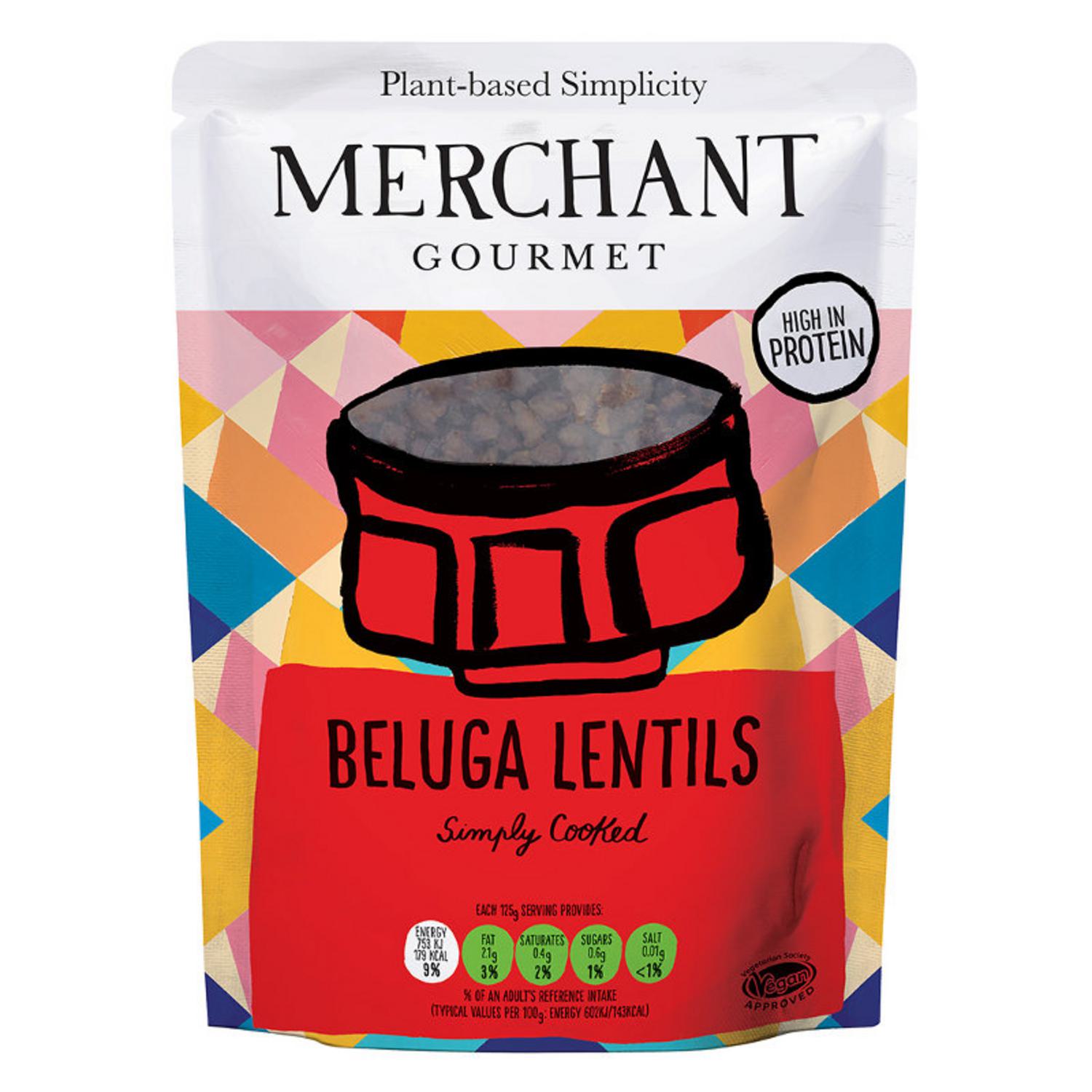 Simply Cooked Beluga Lentils Ready Meal in 250g from Merchant Gourmet