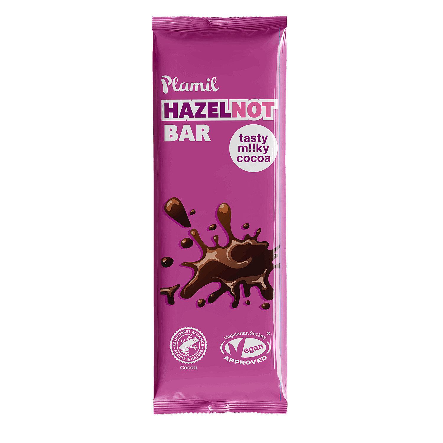 Hazelnot Chocolate Bar in 40g from Plamil Foods Ltd
